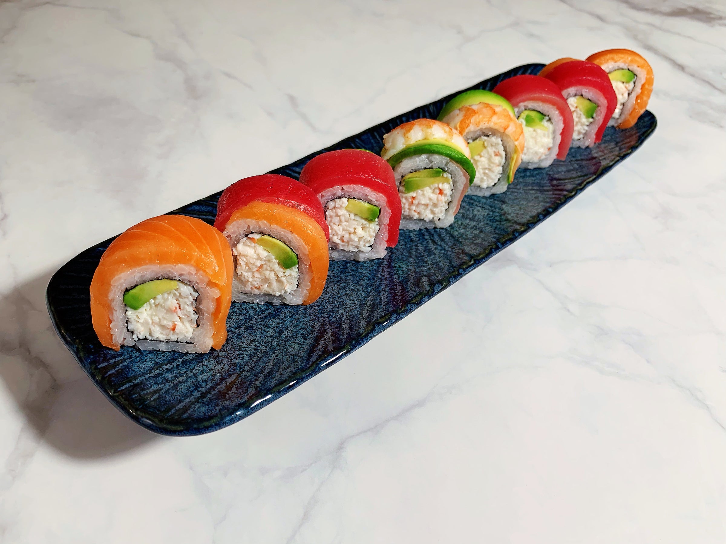 Rainbow Roll Sushi